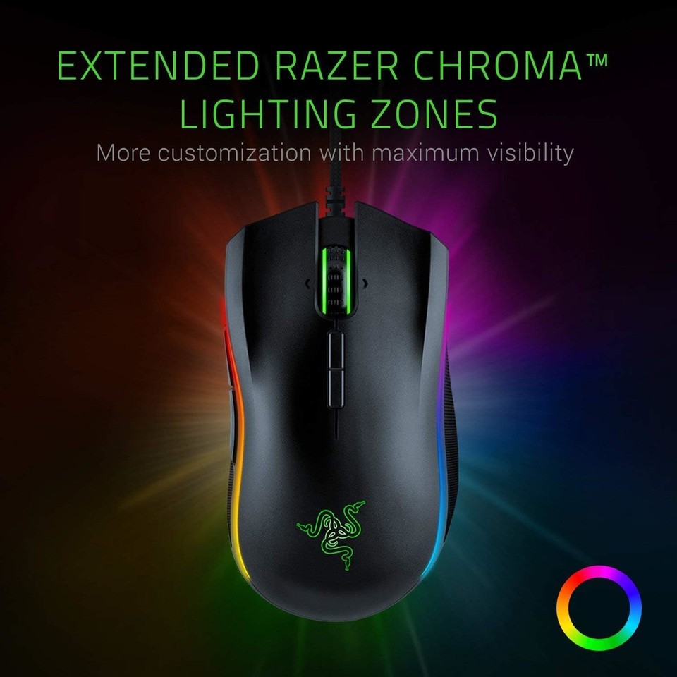Razer Mamba Elite Gaming Mouse Optical Sensor 16000 DPI 9 Button ...