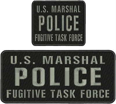 U.S. MARSHAL POLICEFUGITIVE TASK FORCE EMB Patch 4.75x11&4x5 hook on ...