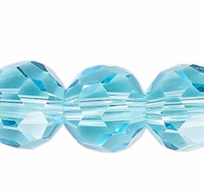 1 Strand Turquoise Blue Crystal Glass 32 Facets 6mm Round Beads | eBay