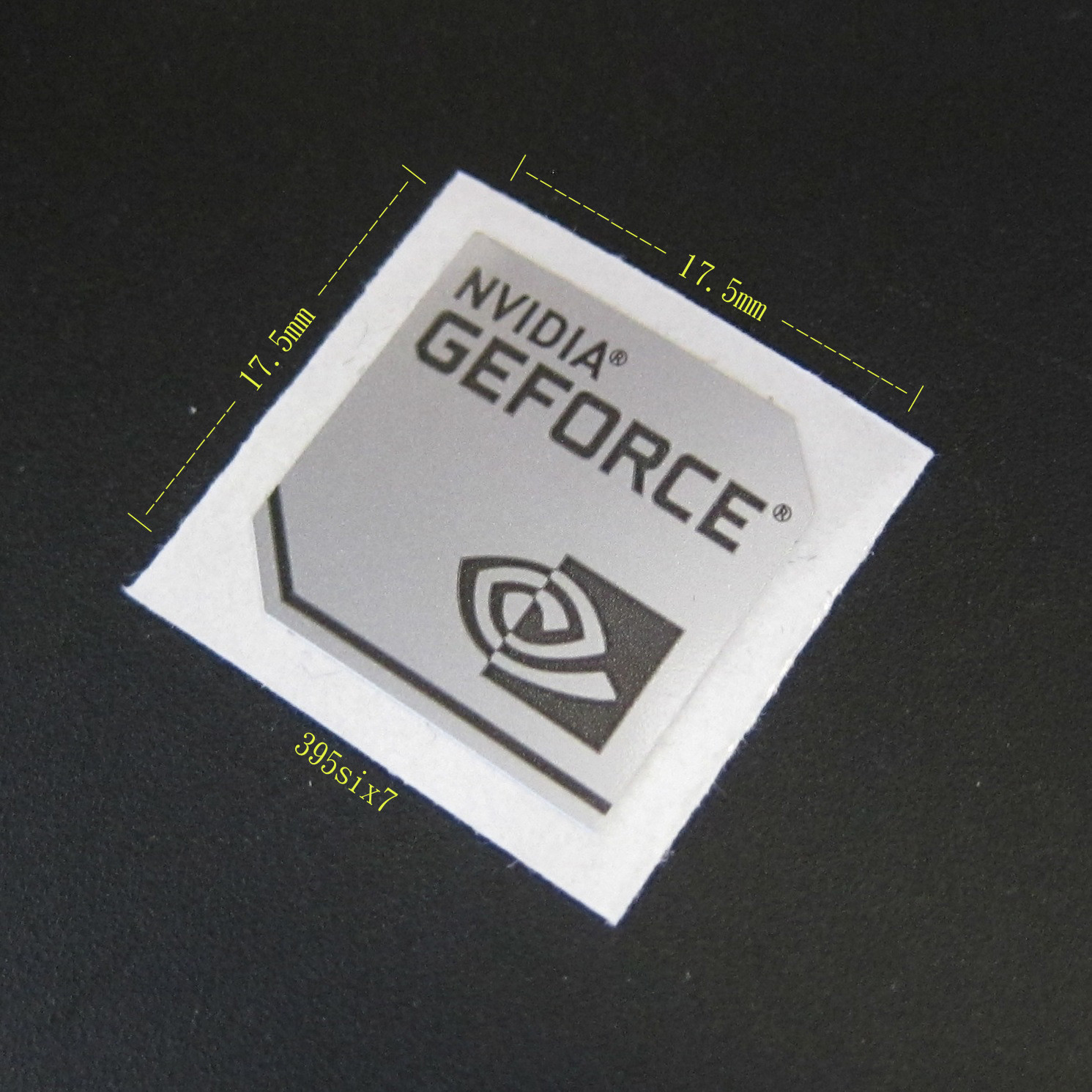 NVIDIA GEFORCE Sticker 17.5mm x 17.5mm Silver Colour | eBay