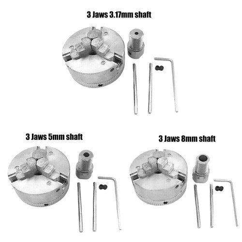 Lathe Chuck Set 3 Jaw 8mm Shaft 8mm Clamp Ensuring Reliable Performance ...