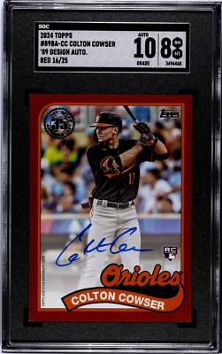 Colton Cowser 1989 RC Autograph #16/25 Red Parallel 2024 Topps Series 1 ...