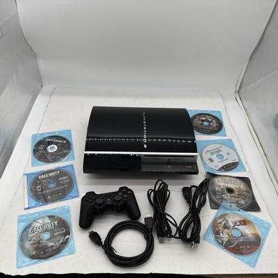 Sony PlayStation 3 74GB Console CECHK01 - 1 Conrollers Cords 7 Games ...