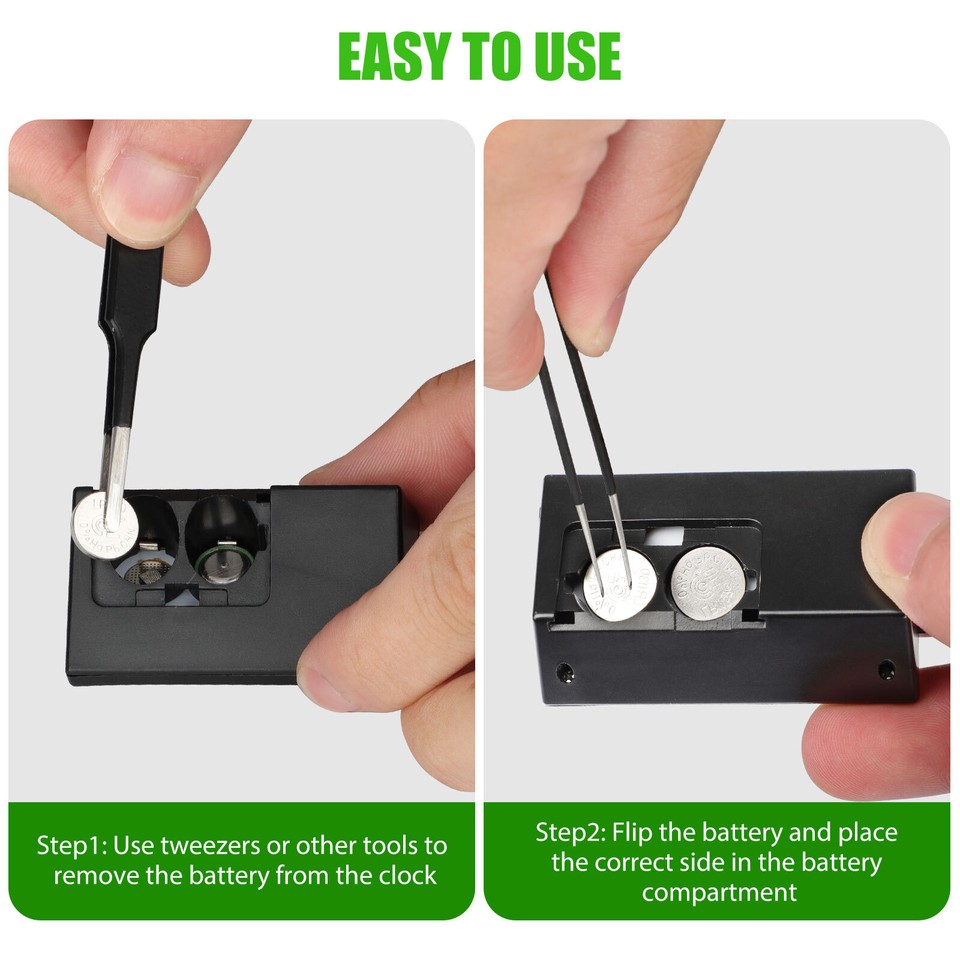 2PCS Car Dashboard Digital Clock - Small LCD Clocks Vehicle Adhesive ...