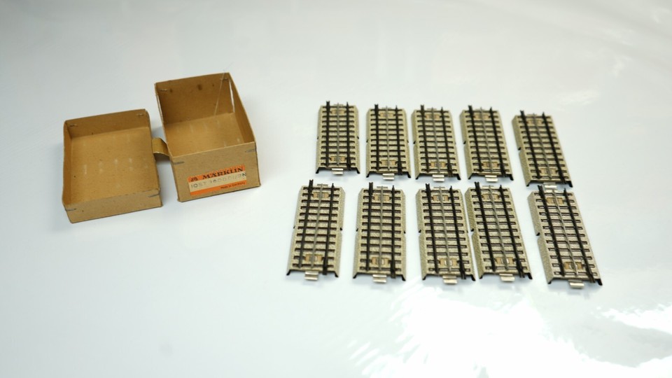 Vintage Marklin HO Gauge Track 10ST 3600 D1/2N Straight Track w/ Box 5x ...