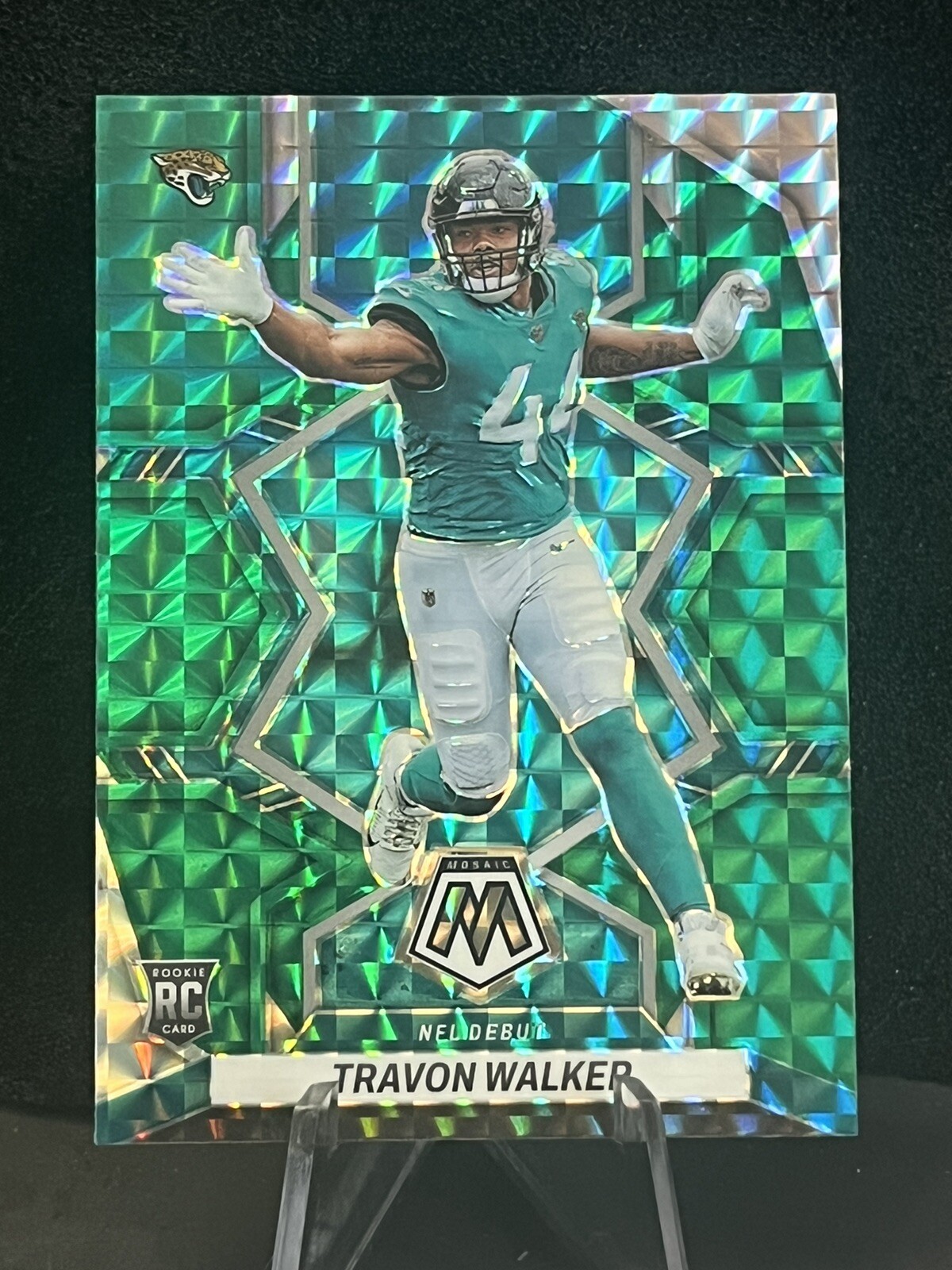 Travon Walker 2022 Panini Mosaic 286 Green Prizm Rc Nfl Debut