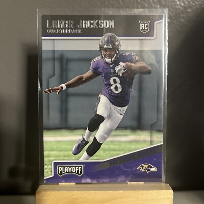 2018 Panini Playoff Lamar Jackson Rookie Card RC #212 Baltimore Ravens ...