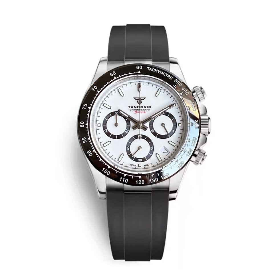 Japan VK63 Sapphire Glide lock Clasp Multifunctional Chronograph Quartz ...