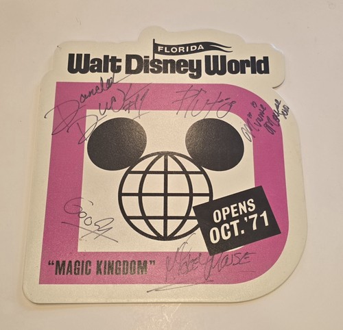 Disney World 50th Anniversary Character Signed Collection WDW Logo ...