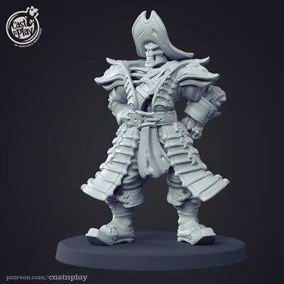 3D Printed Cast n Play Undead Pirate Captain 28mm 32mm D&D | eBay