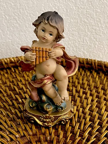 Small Angel Figurine Holding Instrument | eBay