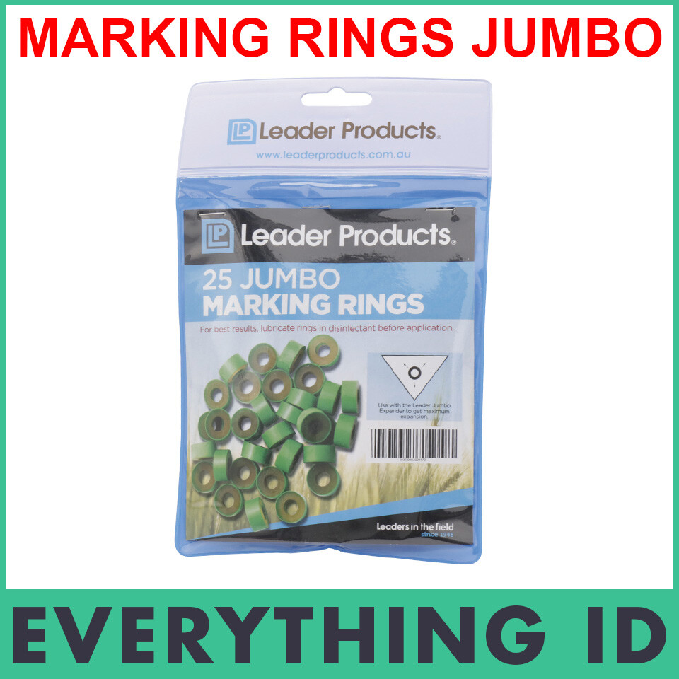 LEADER JUMBO MARKING APPLICATOR RINGS 25 PK CALVES BULLS CATTLE LARGE ...