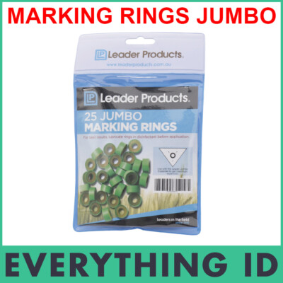 LEADER JUMBO MARKING APPLICATOR RINGS 25 PK CALVES BULLS CATTLE LARGE ...