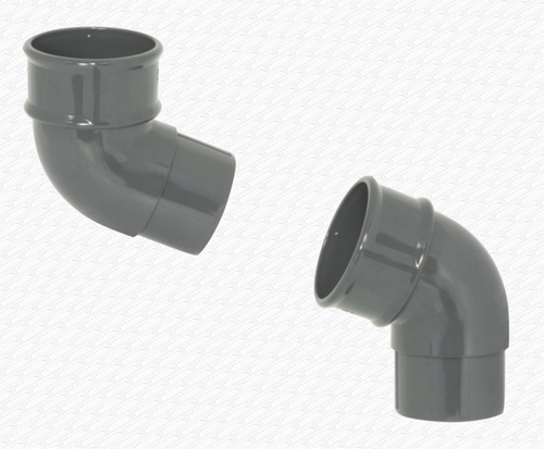 Gutter Swan Neck Down Pipe Rainwater Offset Bend Set 68mm Grey for ...