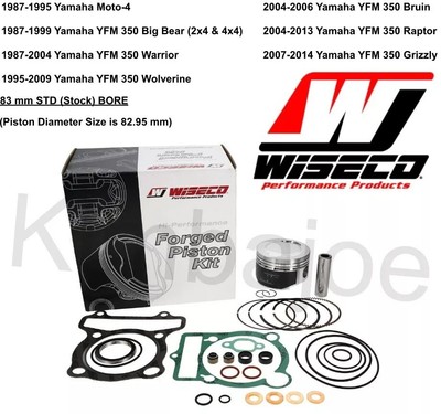 Yamaha 350 Big Bear Raptor Warrior & Listed 83 mm BORE Wiseco Piston ...