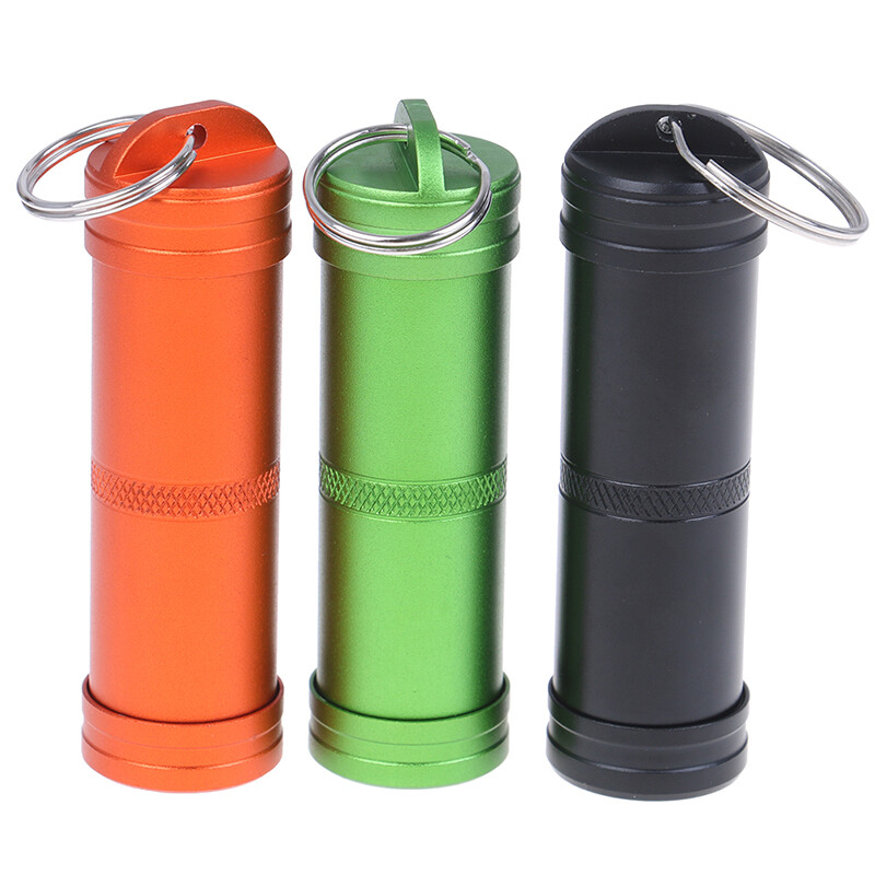 1PC Mini Waterproof Capsule Seal Bottle Outdoor EDC Survival Pill Box ...