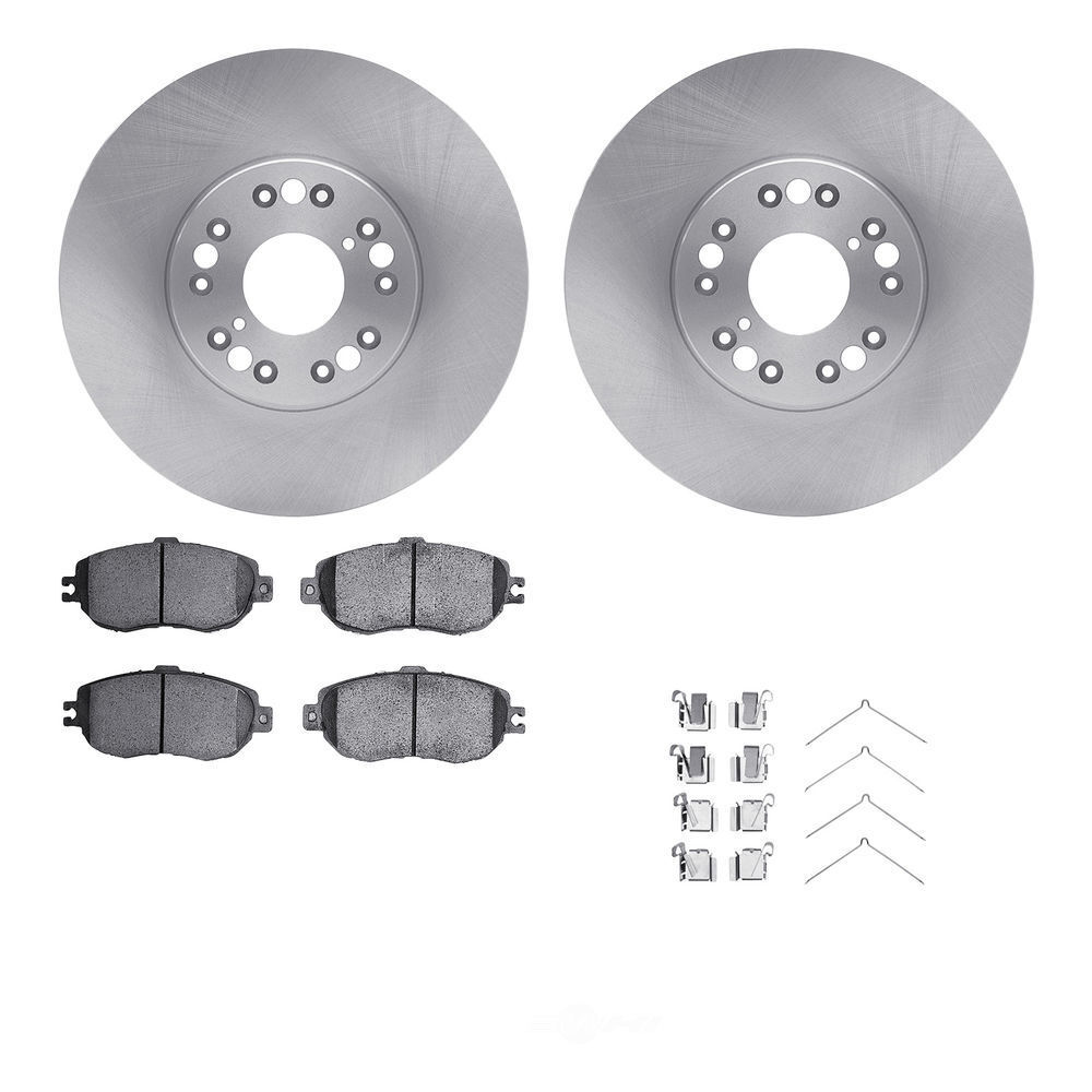 Disc Brake Kit-Rotors with 5000 Advanced Brake Pads includes Hardware ...