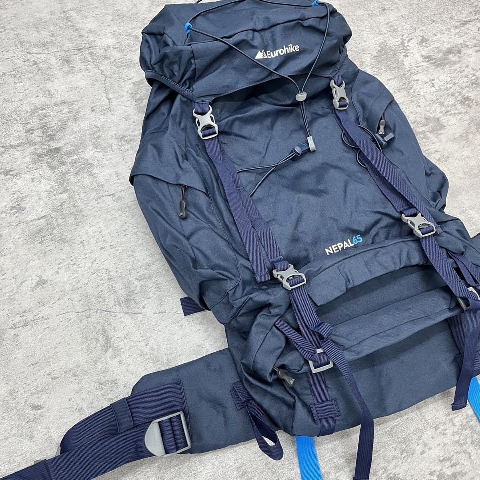 Eurohike Nepal 65 Blue Backpack Rucksack Bag Hiking Backpacking Travel ...