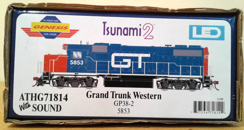 HO SCALE ATHEARN GENESIS GP38-2 GRAND TRUNK WESTERN GTW #5853 G71814 ...