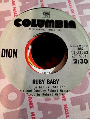 Dion, Ruby Baby / Donna The Prima Donna ~ Columbia HoF 45 +sleeve | eBay