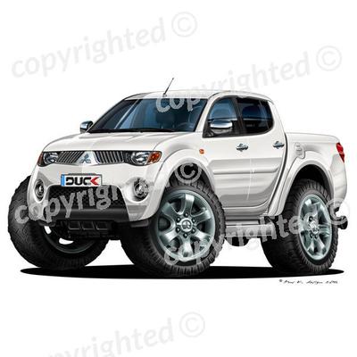 To Fit Mitsubishi L-200 Pick Up - Vinyl Wall Art Sticker - White | eBay UK