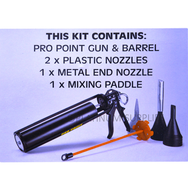 EVERBUILD PRO POINTING MORTAR AND GROUTING GUN KIT WITH MIXING PADDLE ...