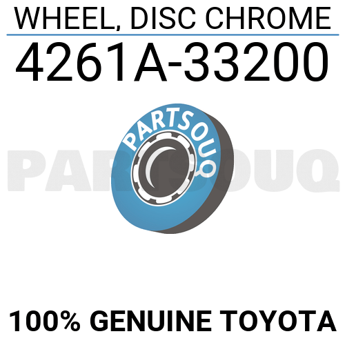 4261A33200 Genuine Toyota WHEEL, DISC CHROME 4261A-33200 | eBay