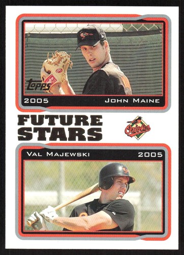 2005 Topps Future Stars John Maine/Val Majewski #327 Baltimore Orioles ...