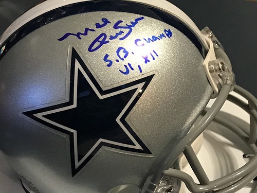 MEL RENFRO DALLAS COWBOYS SB CHAMPS VI,XII RIDDELL SIGNED MINI HELMET ...