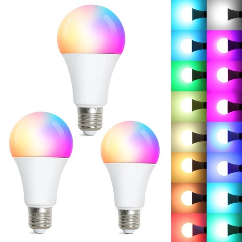 Stepless Dimming RGB LED Light Bulb 7W 9W 12W E27 Globe Lamp 165V-265V ...