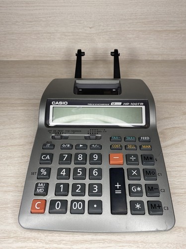 Casio HR-100TM Printing Calculator With Manual Tested Working | eBay