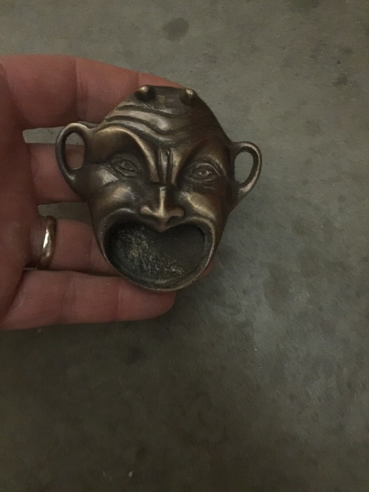 Devil Ashtray Bottle Opener Combo Saloon Cigar Demon Collector SOLID ...