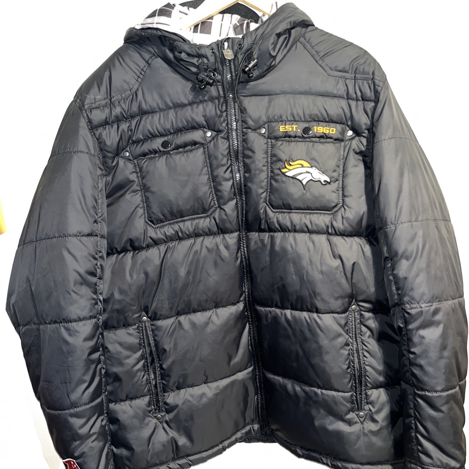 Denver Broncos Jacket Mens XL Nike NFL Pro Line Black Orange Parka ...