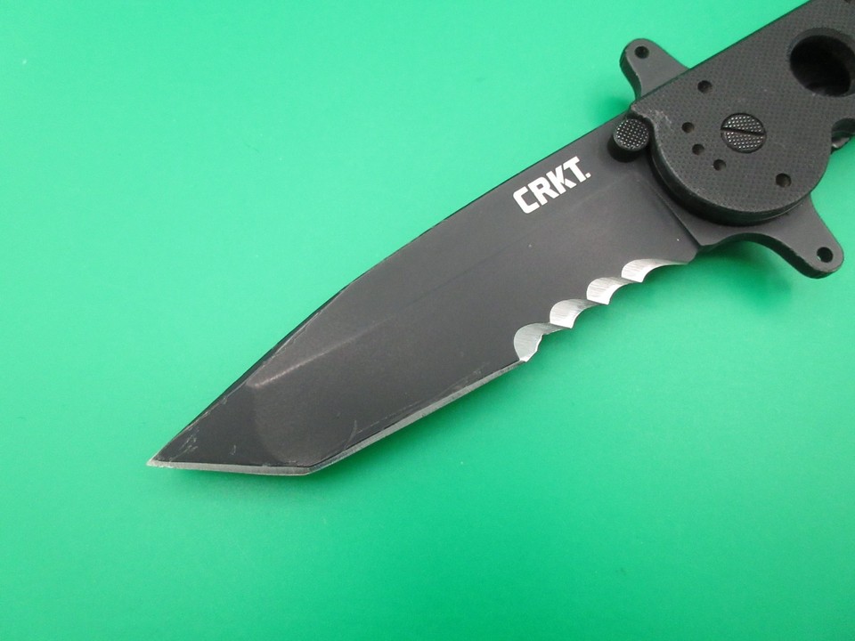 CRKT M16-14SFG Carson Design Liner Lock Combo Edge Tanto Folding Pocket ...