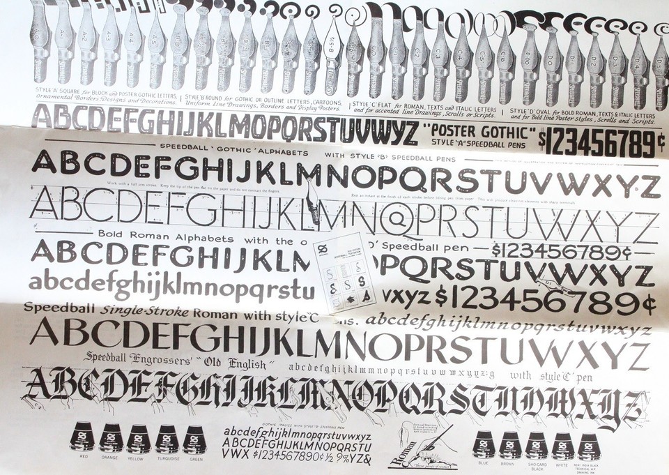 Hunt Speedball Artist Pen Set No. 5 Students Teachers Professionals ...