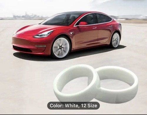 Tesla NFC Smart Key Ring For Tesla 3 / Y, 2019-2024, White Ceramic ...