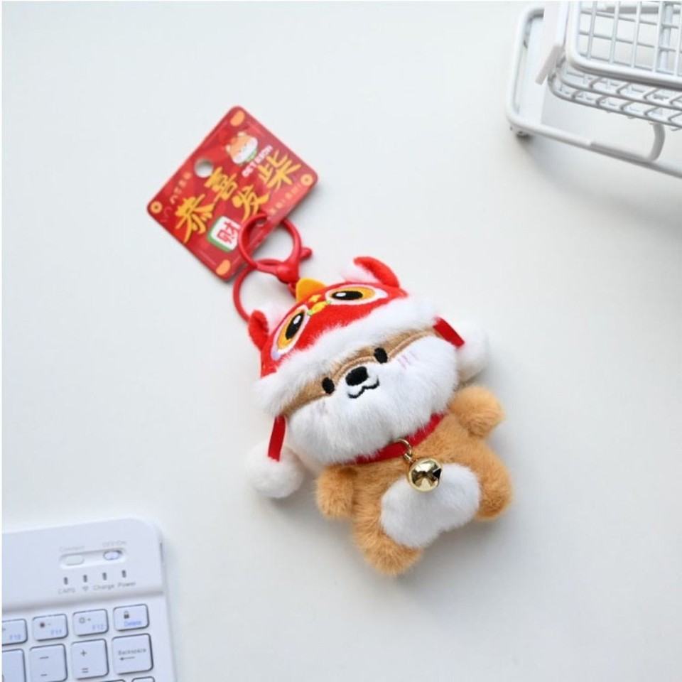 Keyring Lion Dance Stuffed Keychain Lion Dance Toy Keychain Room ...