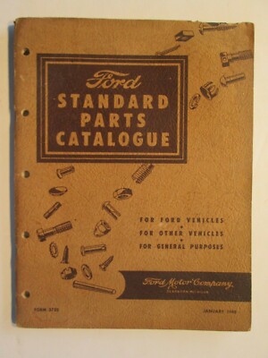 ~VINTAGE~ 1948 Ford Standard Parts Catalog Nuts Bolts Washers Standard ...