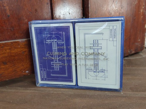 Vintage Cushing And Co. Surveying Instruments Playing Cards Double Case ...