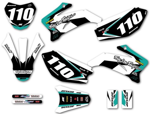 Custom Graphics Full Kit to Fit Yamaha TTR 110 Bullet style stickers ...