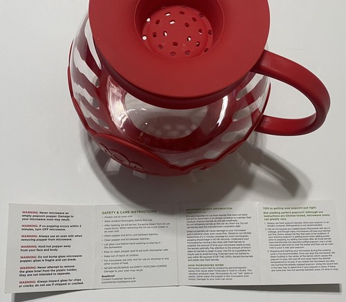 Ecolution Micro-Pop 3 Quart Microwave Popcorn Popper - Red NEW | eBay
