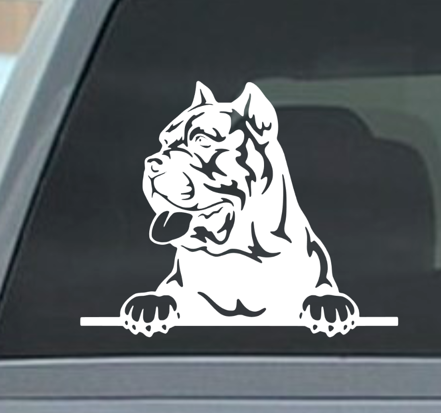 Peeking Cane Corso Decal Stickers Dog Truck Car Window Laptop Door 22 ...