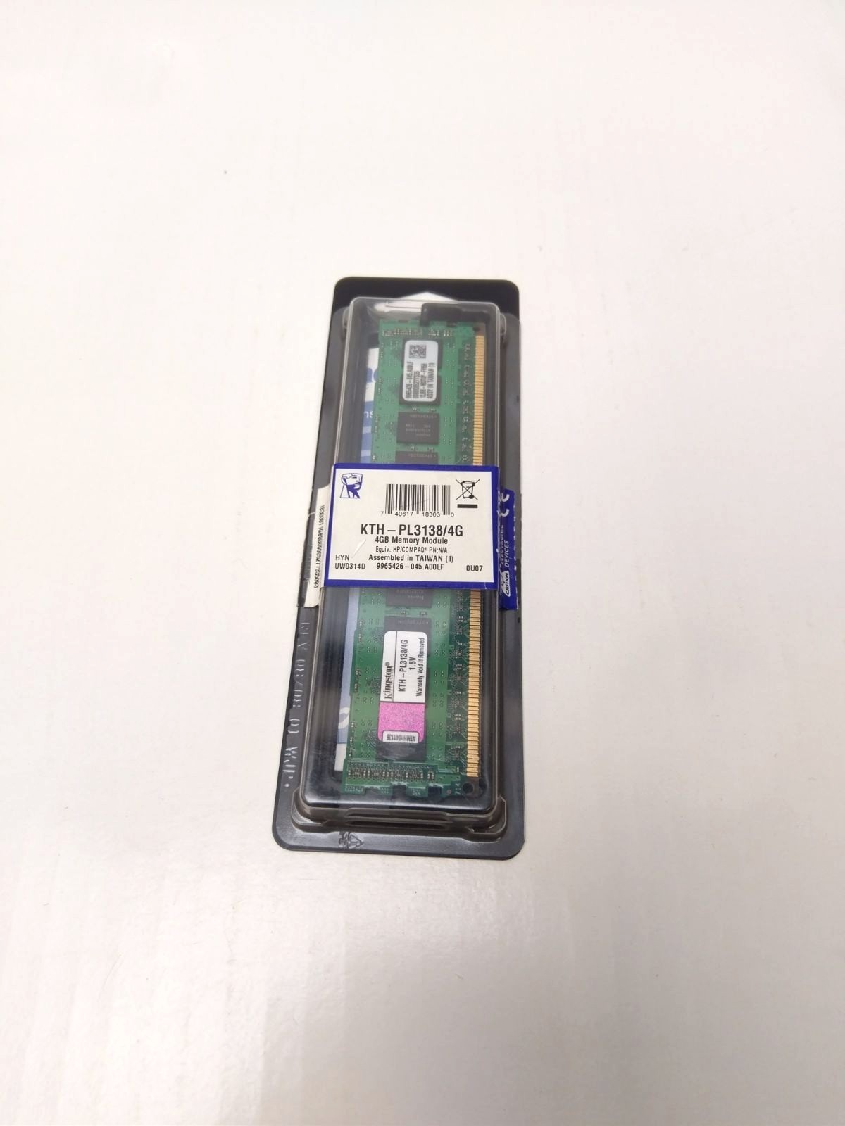 Kingston Technologie 4GB DDR3 Sdram Module Mémoire 1333MHz Kth-pl3138 ...