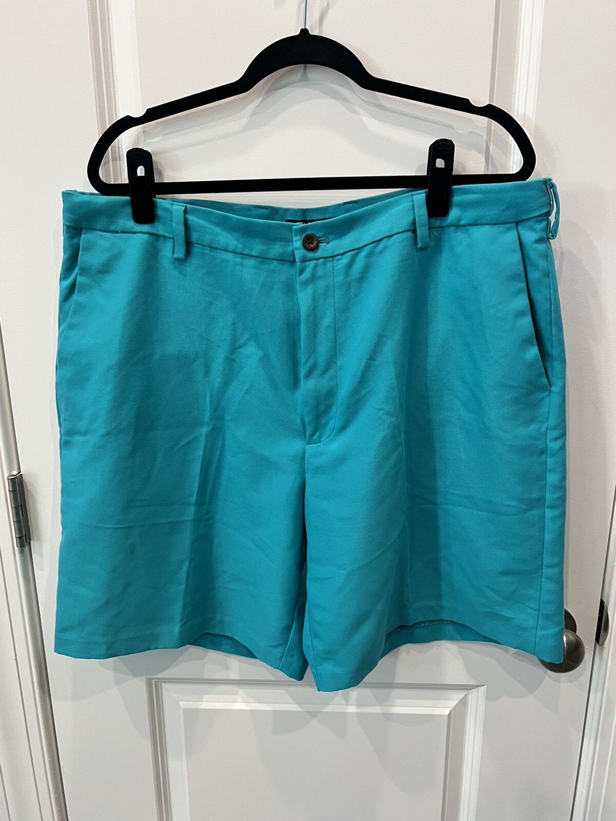 CHAPS GOLF 78 MEN’S SHORTS SIZE 40 8.5” INSEAM TURQUOISE POLYESTER ...