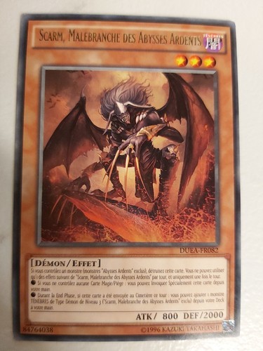 carte YU-GI-OH DUEA-FR082 Scarm, Malebranche Des Abysses Ardents NEUF ...