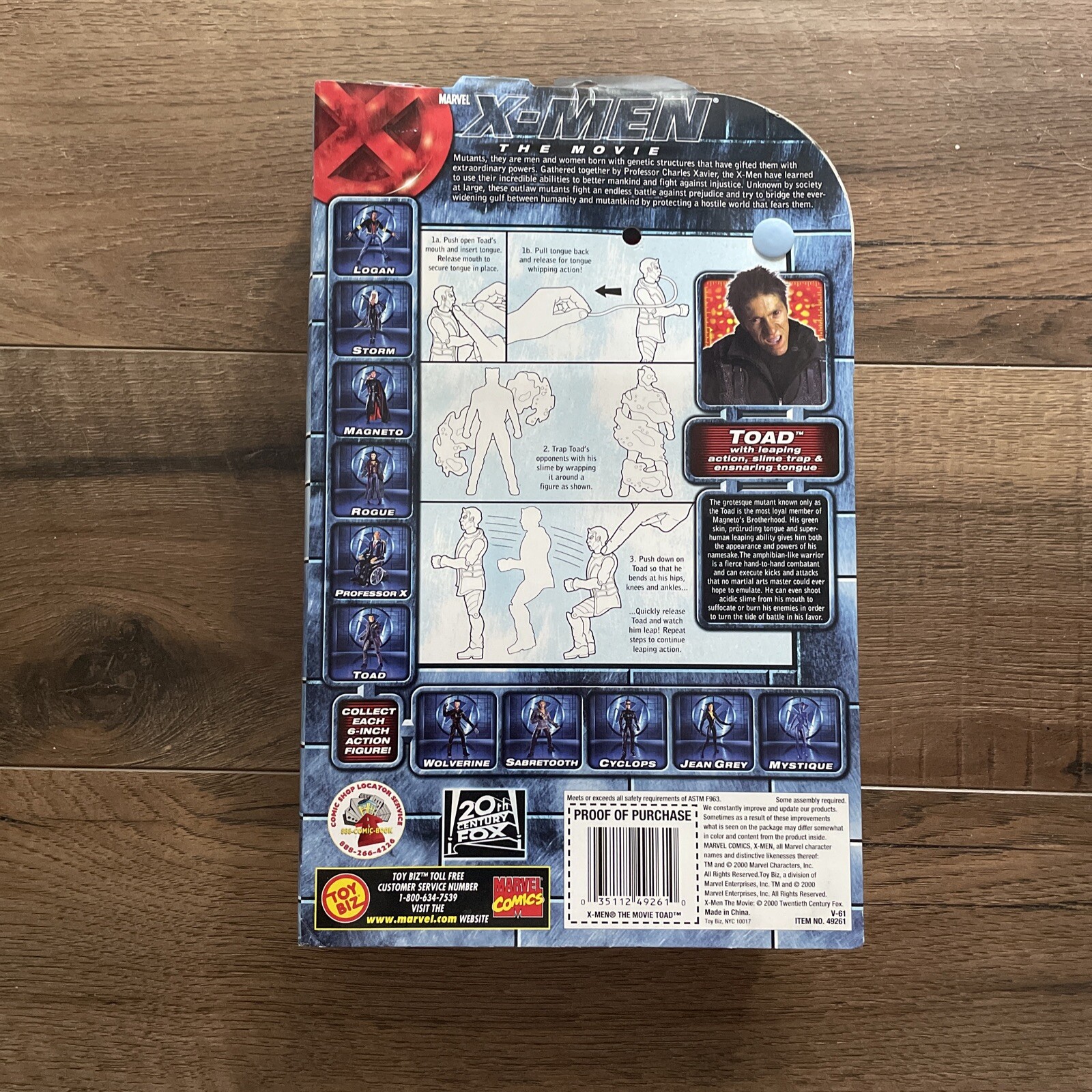 Marvel X-men The Movie Ray Park as Toad Action Figure 2000 ToyBiz for ...