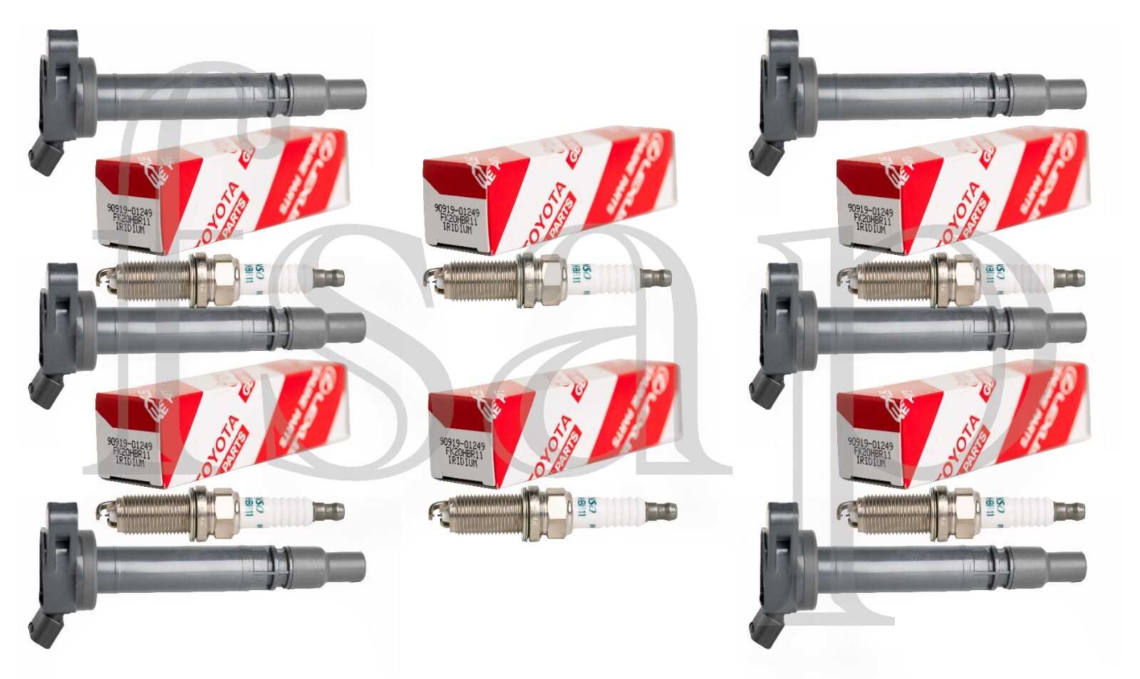 Set of 6 Ignition Coil + 6 Genuine Denso Spark Plug 2016 Lexus RC350 3 ...