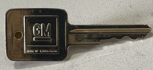 GM General Motors Ignition Door Key Vintage Tie Bar Clip Gold Tone ...