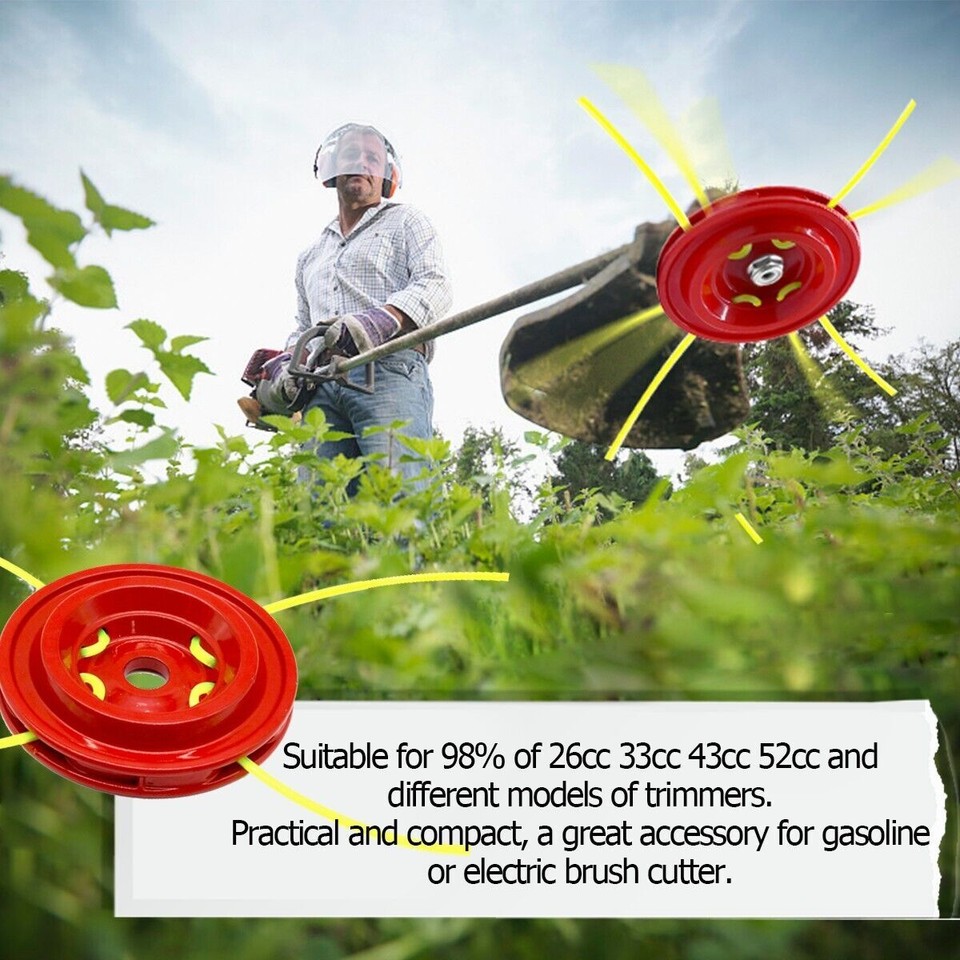 Aluminum Universal Trimmer Head Replacement Brush Cutter Weedeater w/ 4 ...