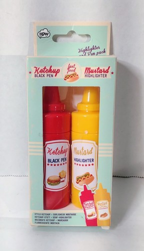 Ketchup Black Pen Mustard Highlighter Fast Food Prank Gift Silly Fast ...